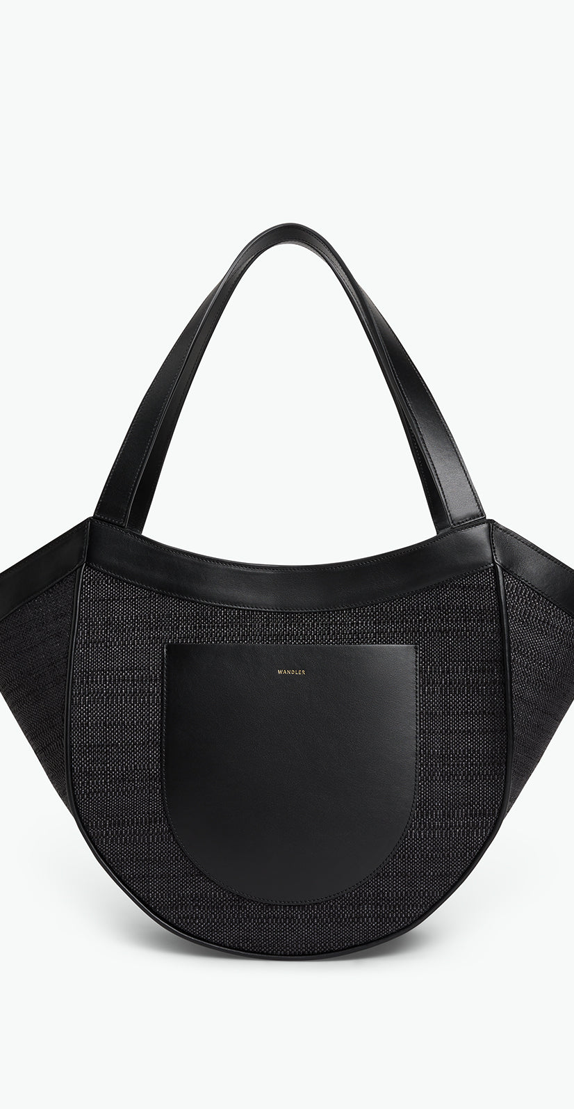 Hortensia Slouch Tote - Black Raffia – Wandler.com
