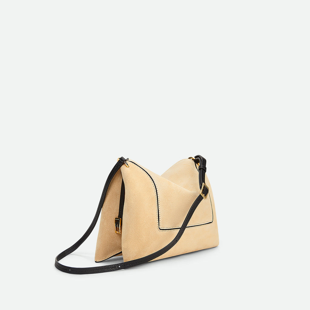 Penelope Slouch Bag - Beige Suede – Wandler.com